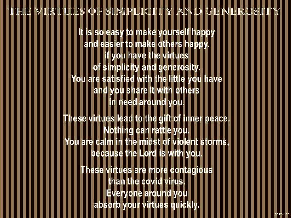 Three Virtues on the Meaning of Life (#11) – Eastwind Journals